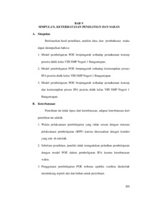 PENGARUH MODEL PEMBELAJARAN POE (PREDICT-OBSERVE-EXPLAIN) TERHADAP PEMAHAMAN KONSEP DAN ...